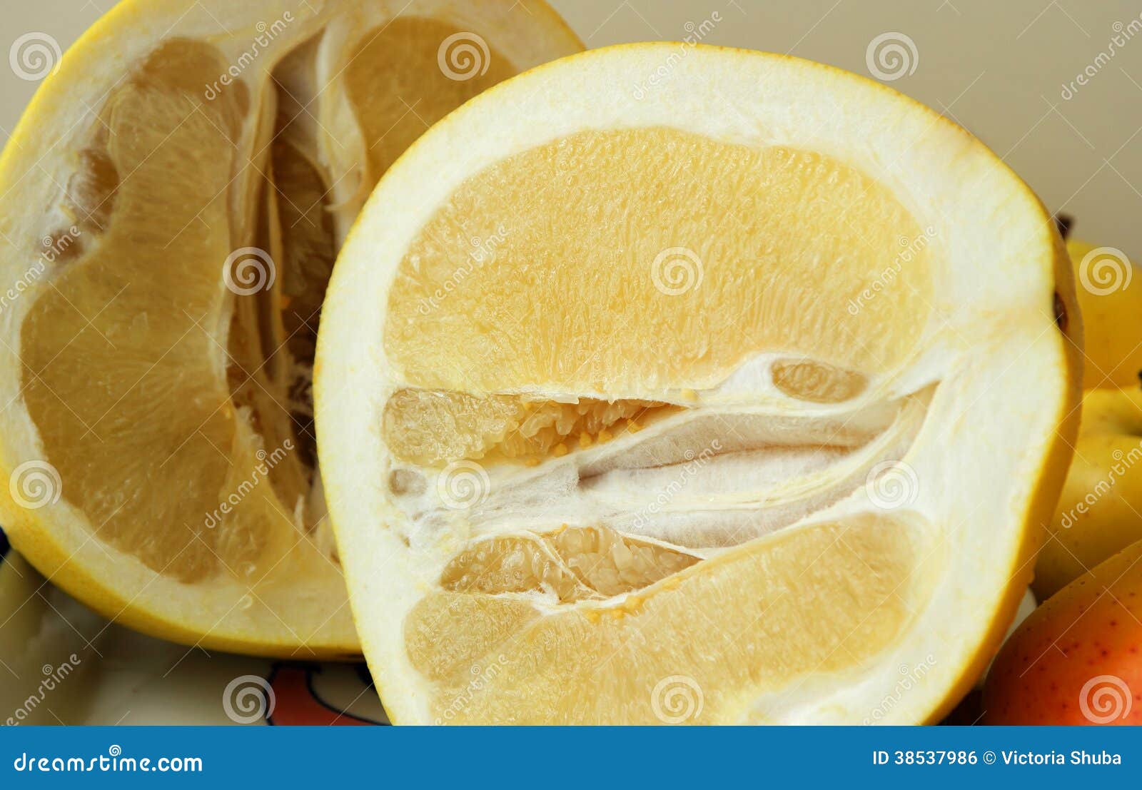 Pomelo, cut in half stock photo. Image of healthy, eating - 38537986