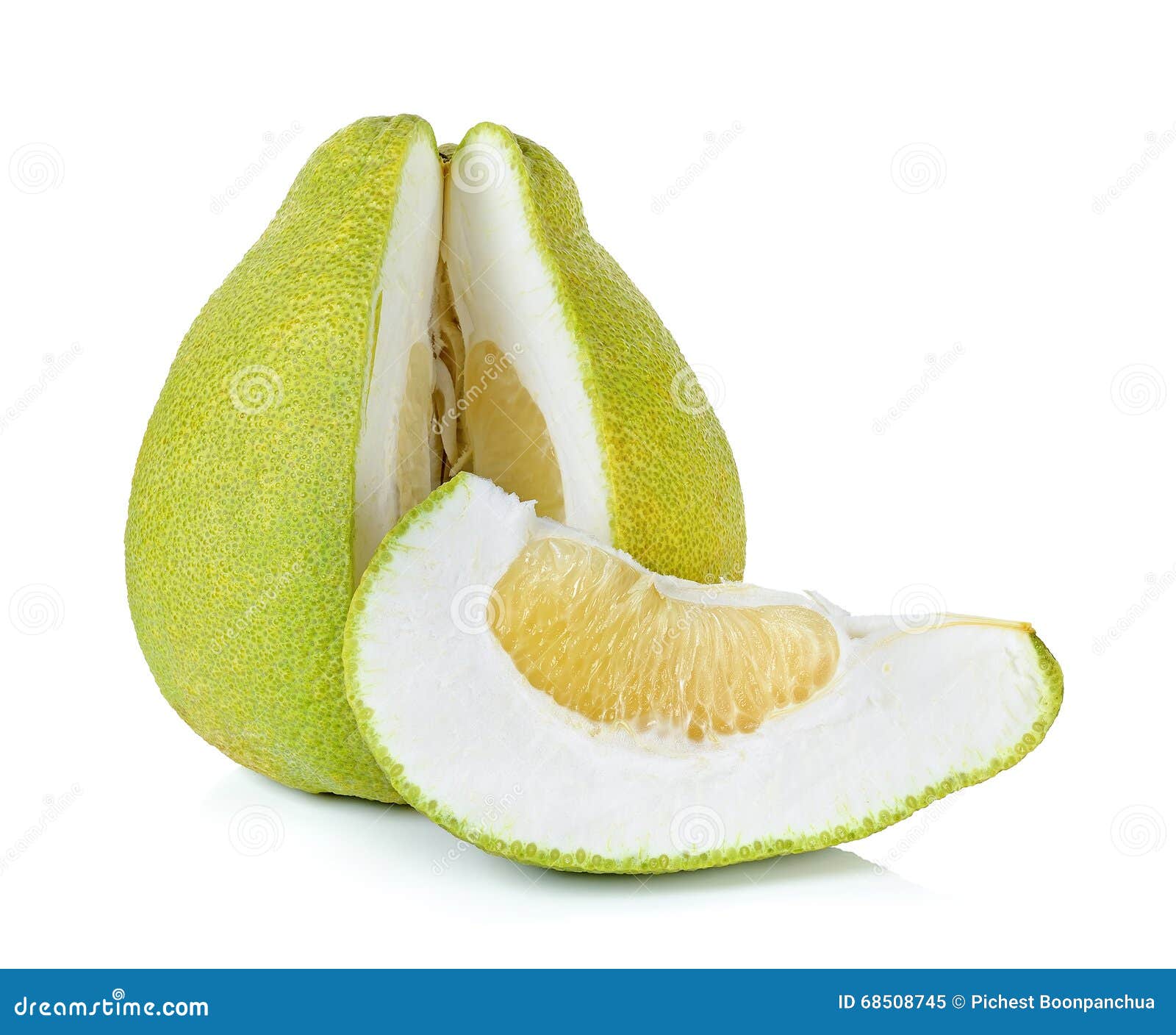 Pomelo Fruit Isolated on the White Background Stock Image - Image of ...