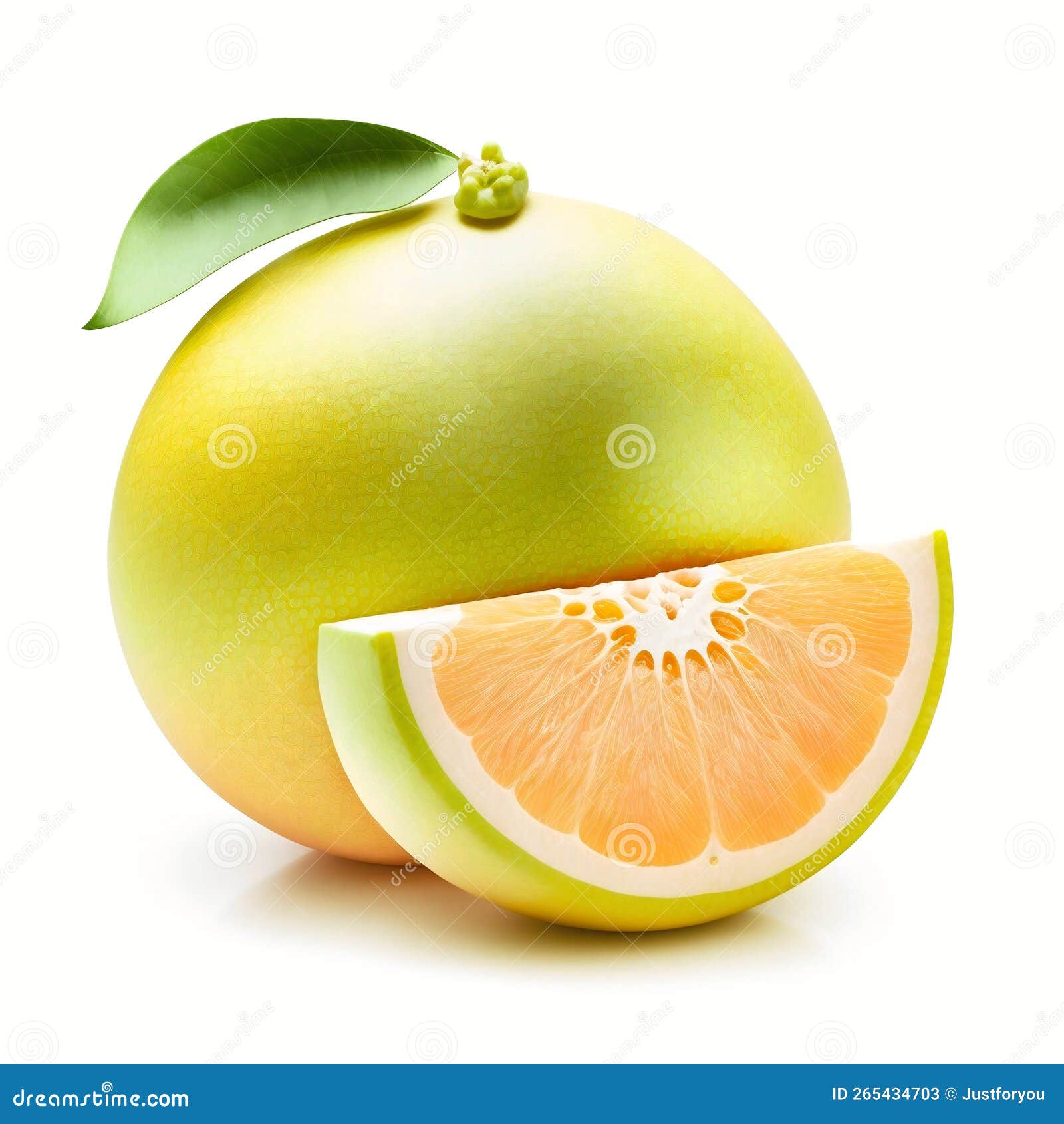 Pomelo Isolated On White Background Stock Photo | CartoonDealer.com ...
