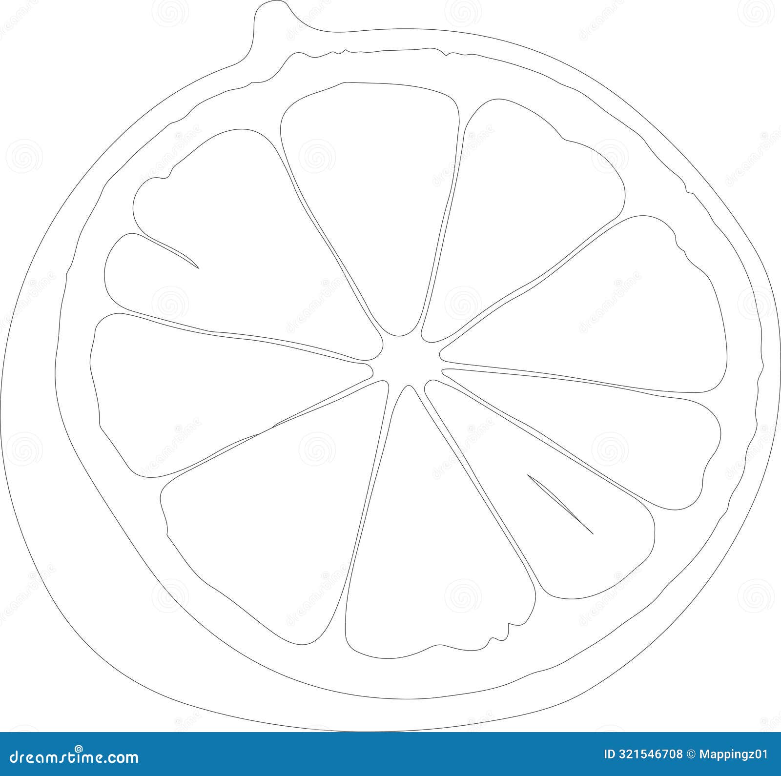 Pomelo Outline Silhouette Generative Ai Stock Vector - Illustration of ...