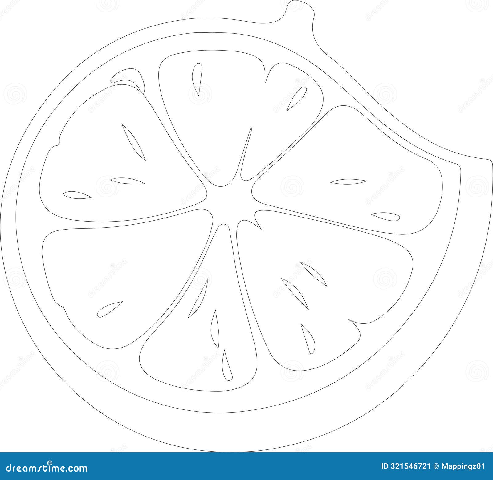 Pomelo Outline Silhouette Generative Ai Stock Vector - Illustration of ...