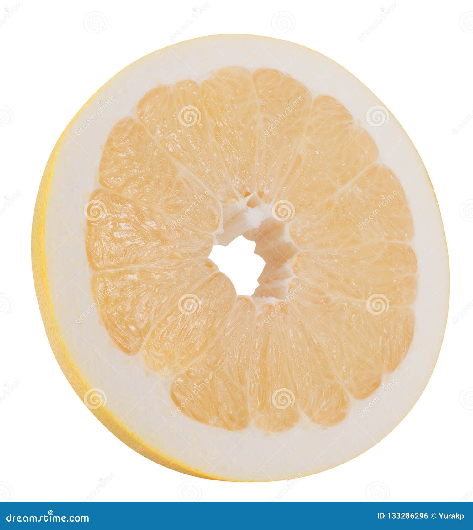 Pomelo Slice Isolated on a White Background Stock Photo - Image of ...