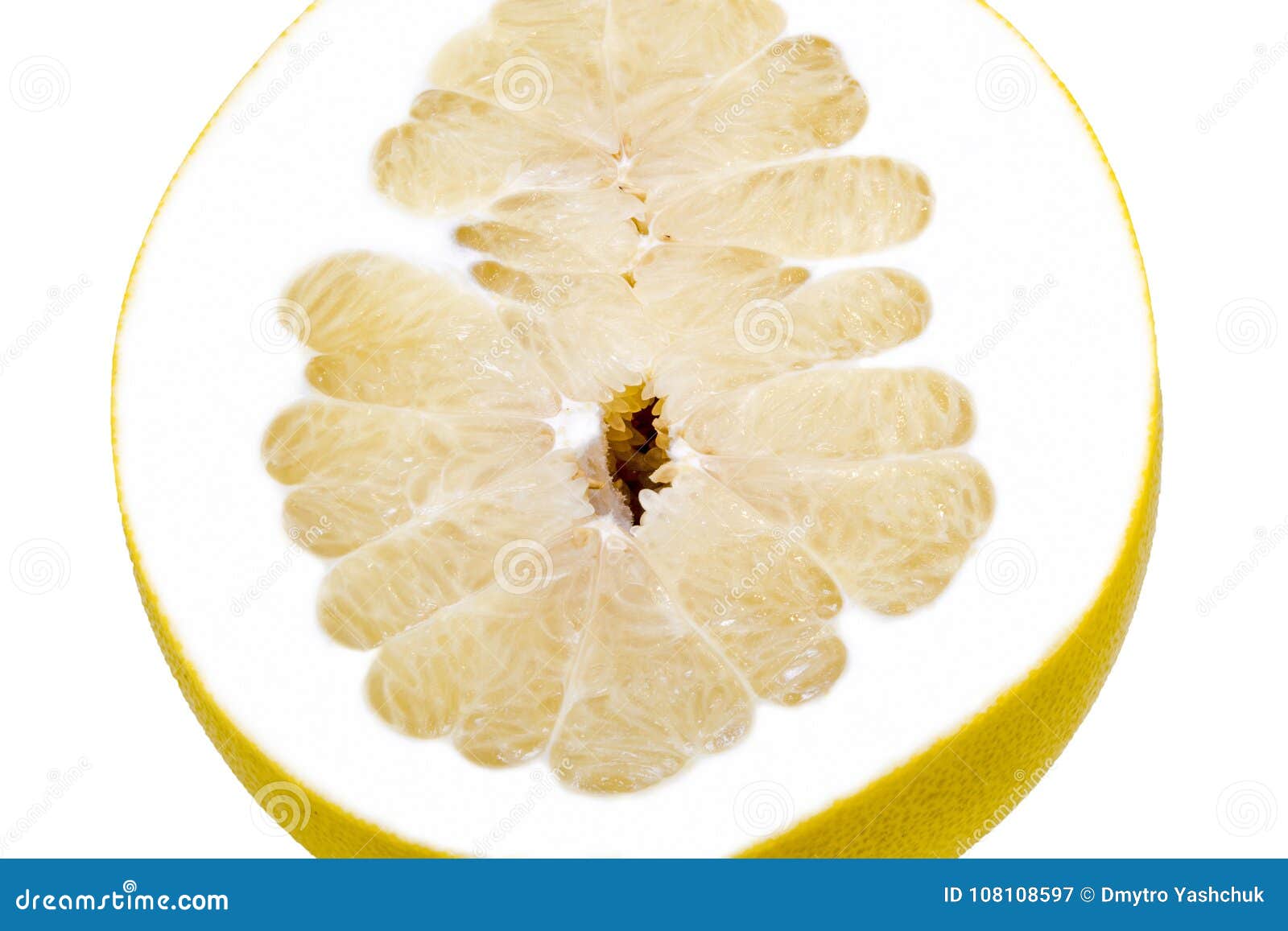 Pomelo Slice Isolated on the White Background Stock Image - Image of ...