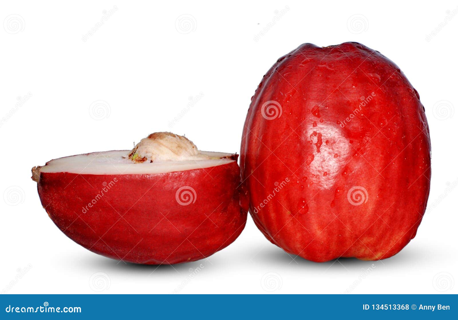 Malay Apple Isolated on White Stock Photo - Image of pomerac, group ...