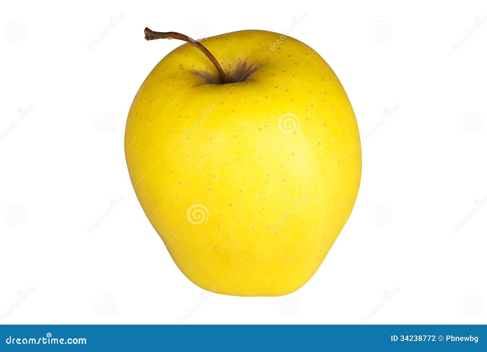 Pomme Jaune Mûre D'isolement Sur Le Blanc Photo stock - Image du ...