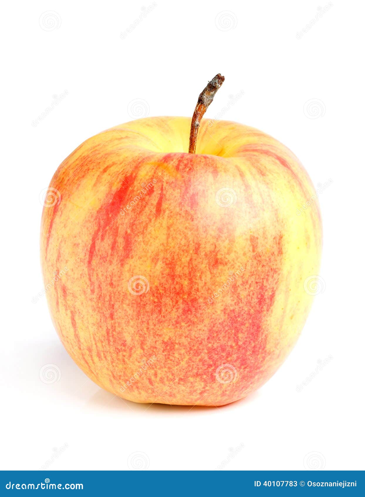 Pomme Jaune Rouge Mûre D'isolement. Image stock - Image du automne ...