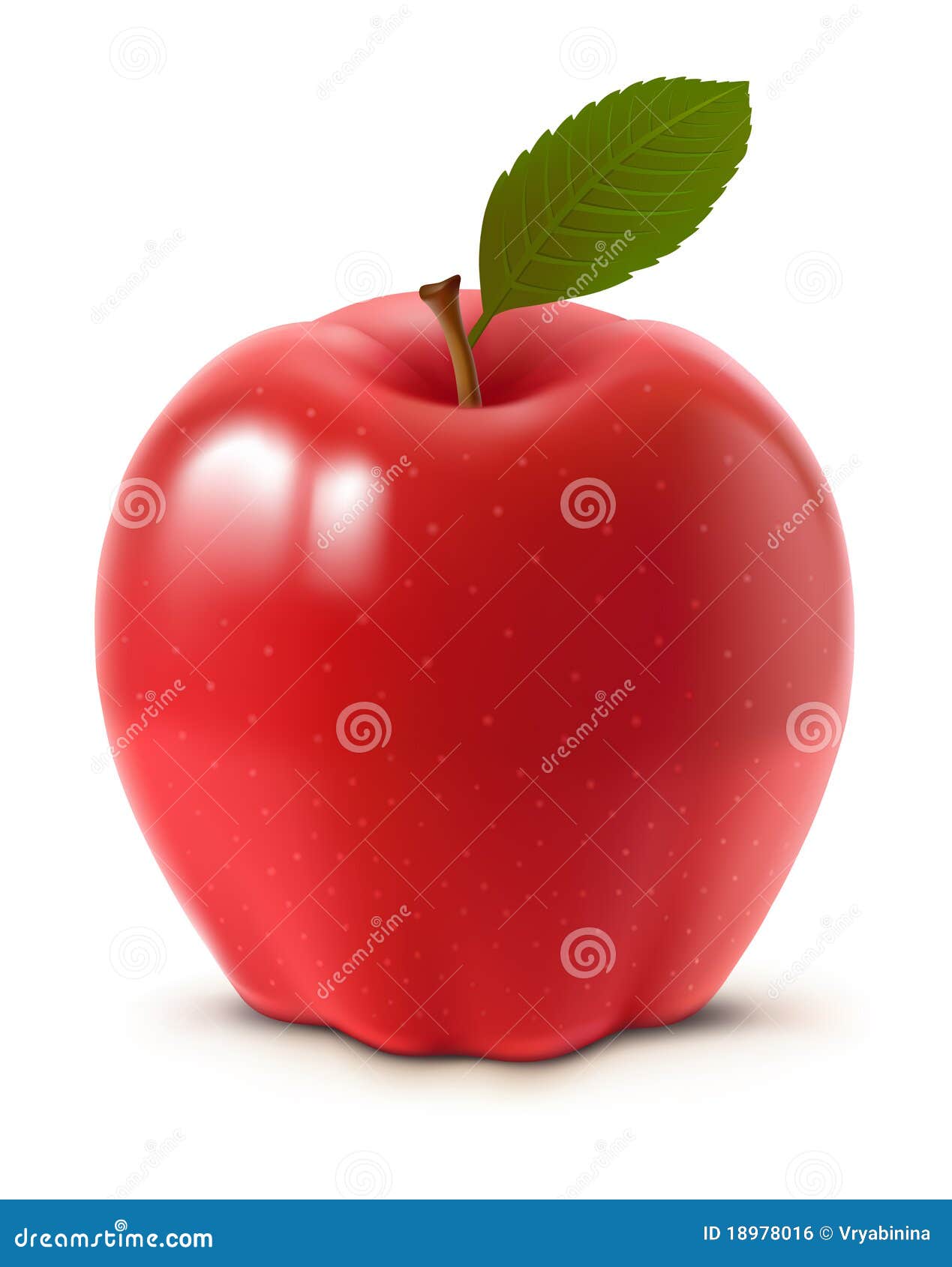 Pomme rouge illustration de vecteur. Illustration du pomme - 18978016