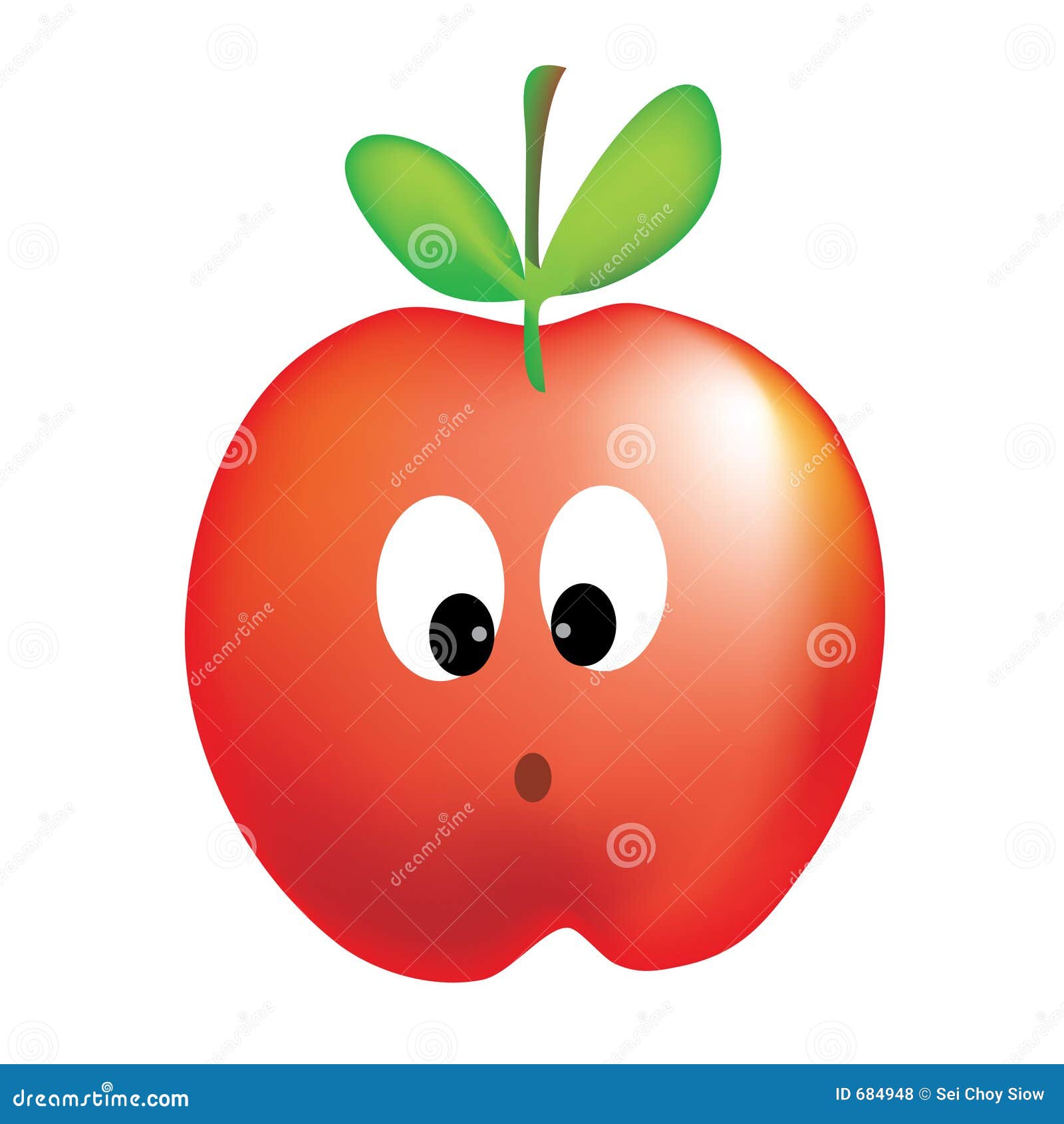 Pomme rouge illustration stock. Illustration du vitamine - 684948