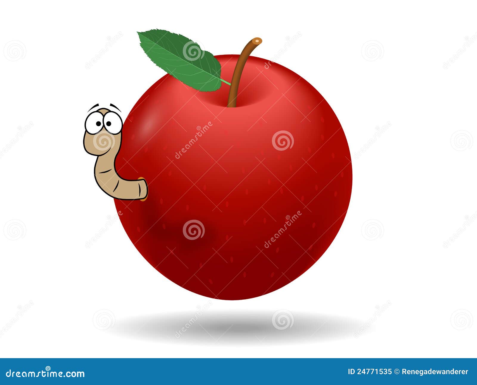 Clipart Pomme Avec Ver