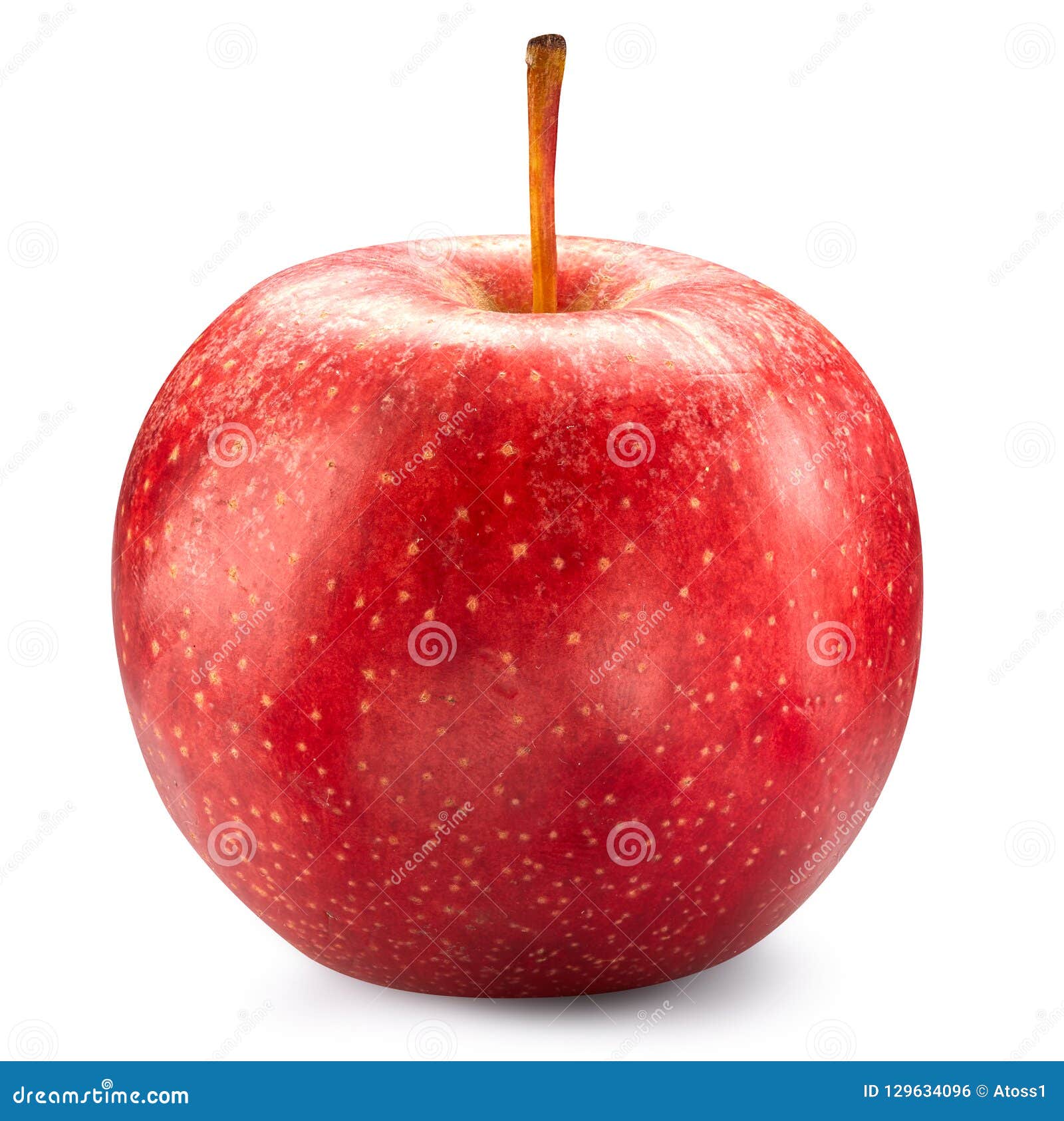 Pomme Rouge D'isolement Sur Le Blanc Photo stock - Image du sain ...