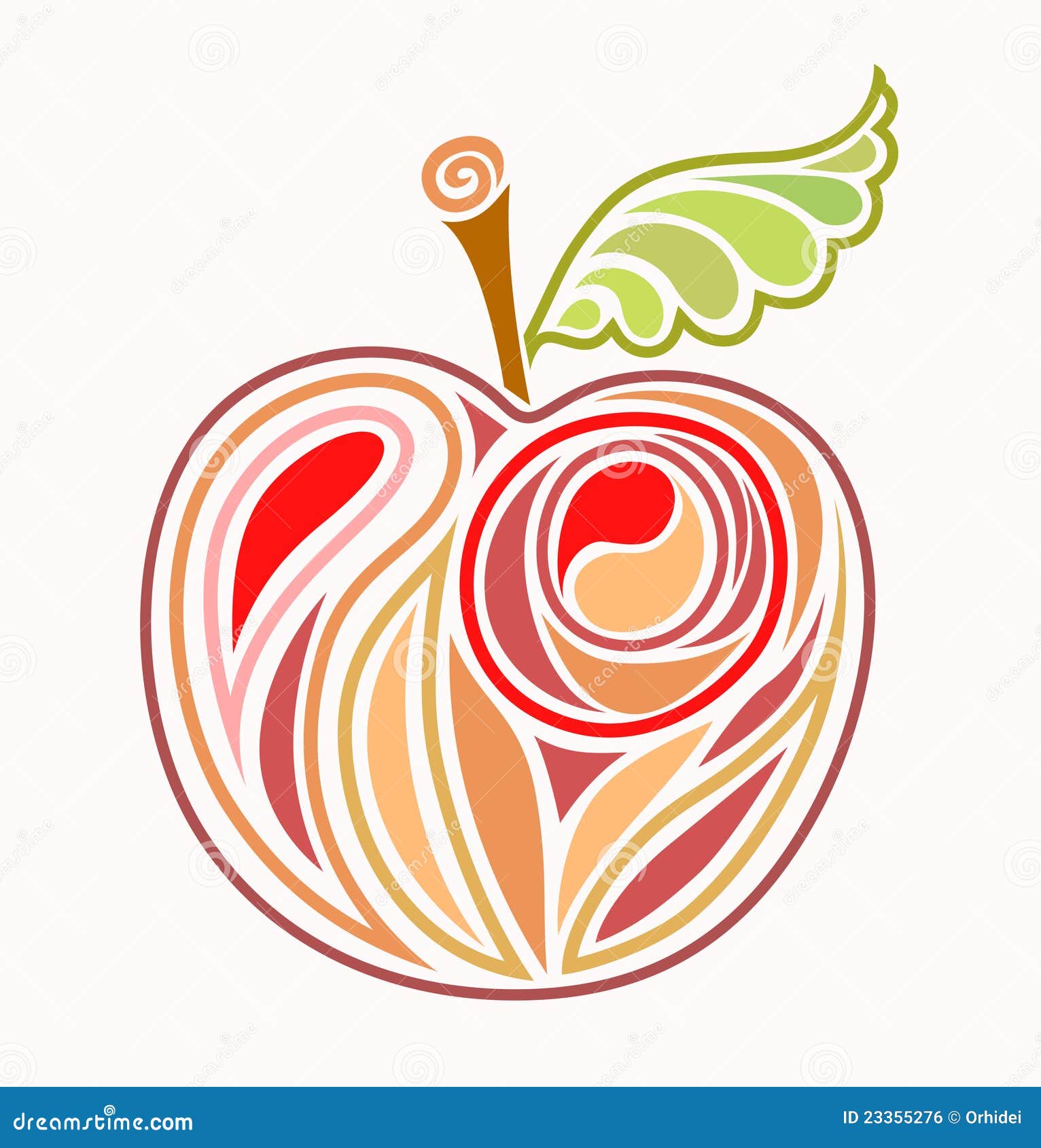 Pomme rouge de dessin illustration de vecteur. Illustration du ...