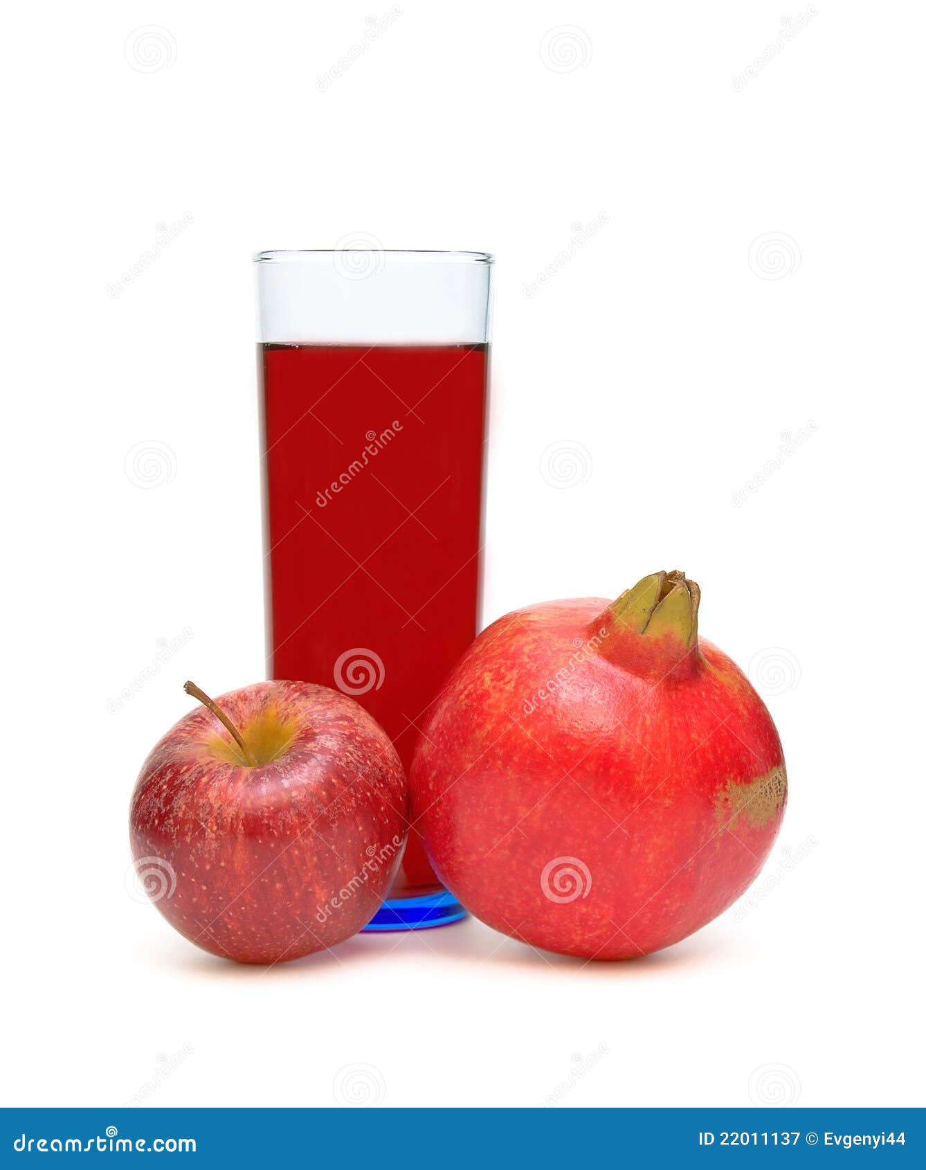 Pomme Rouge, Grenade, Et Une Glace De Jus Image stock - Image du ...