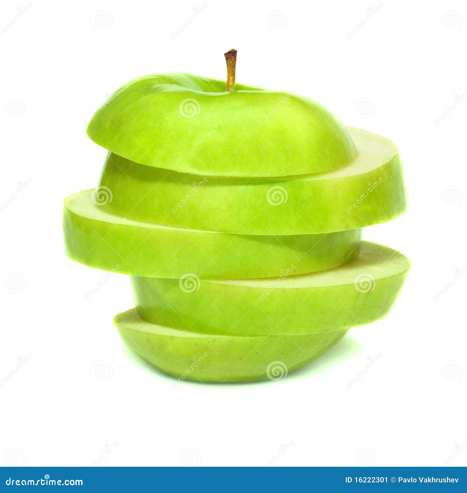 Pomme Verte Coupée En Tranches Image stock - Image du pomme, concept ...