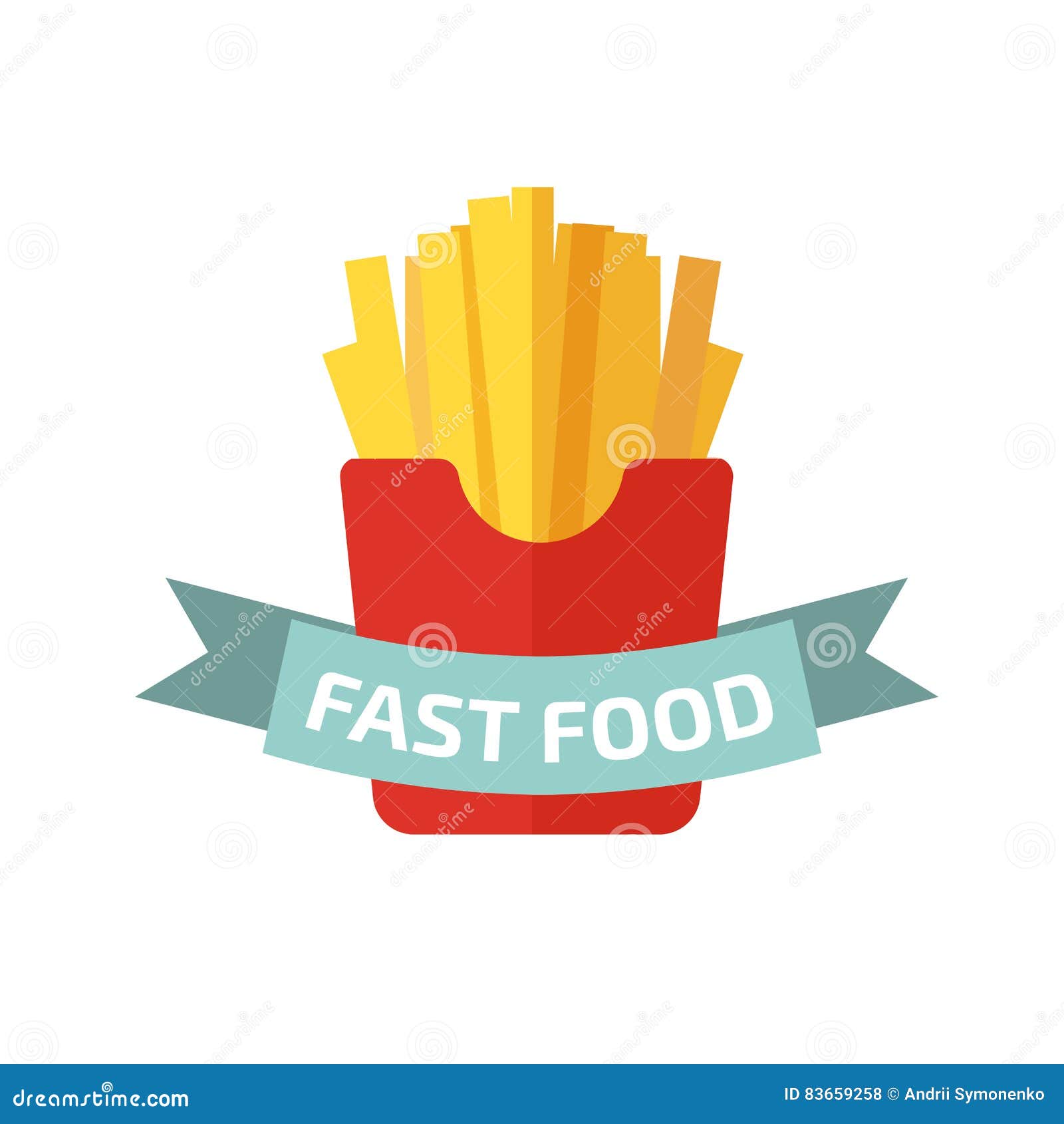 Pommes-Friteslogo vektor abbildung. Illustration von zeichen - 83659258