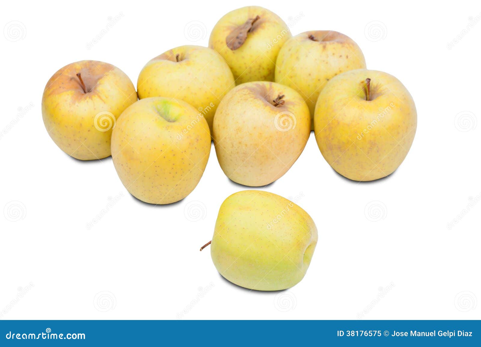 Pommes jaunes multiples image stock. Image du nourriture - 38176575