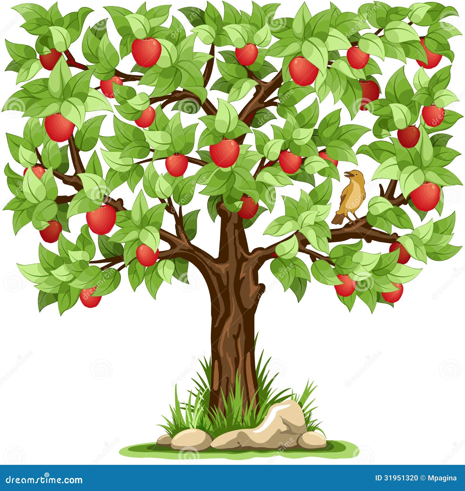 Pommier illustration de vecteur. Illustration du agriculture - 31951320