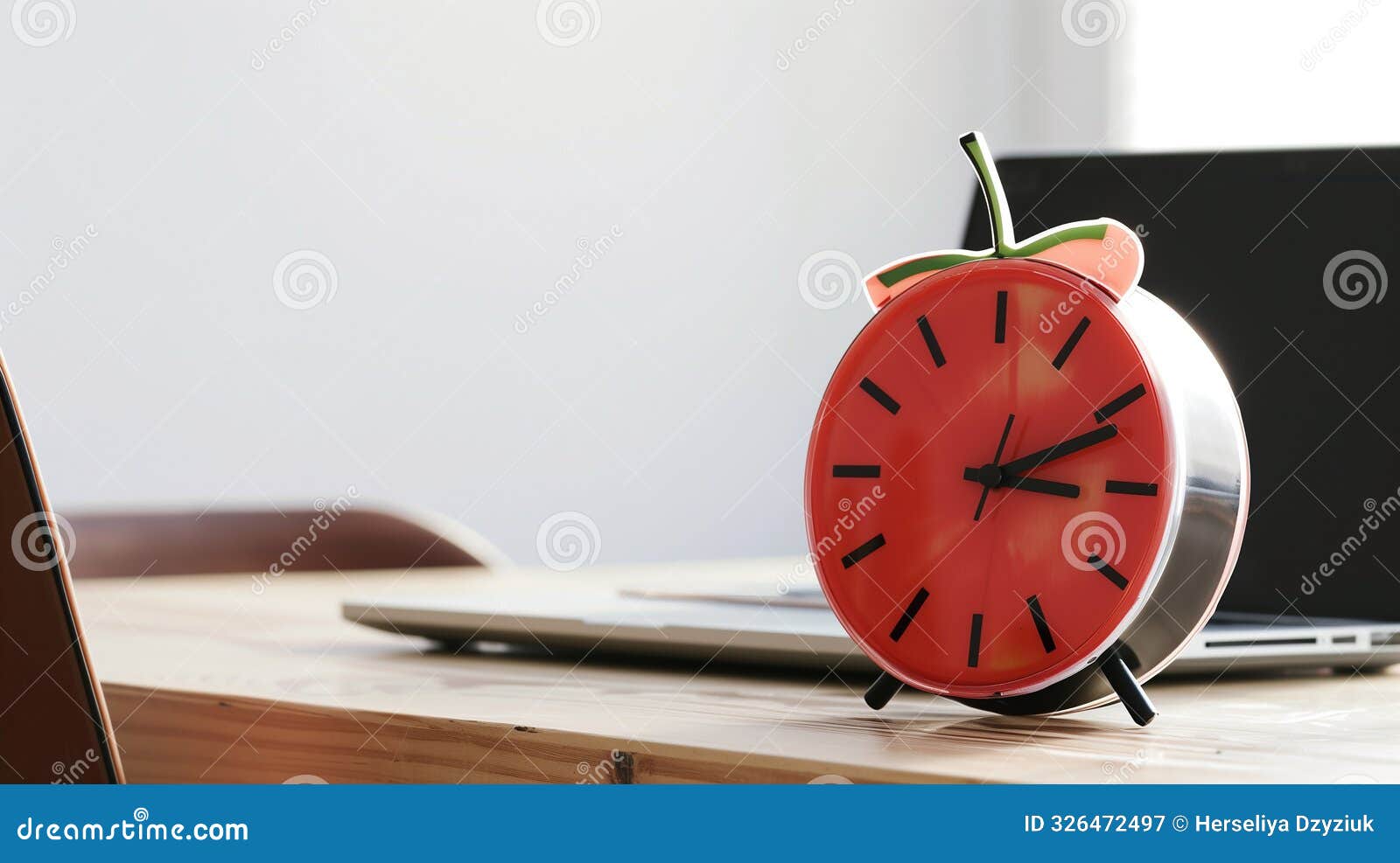 Pomodoro Method, Planning. Tomato Clock on the Office Desk with Laptop ...