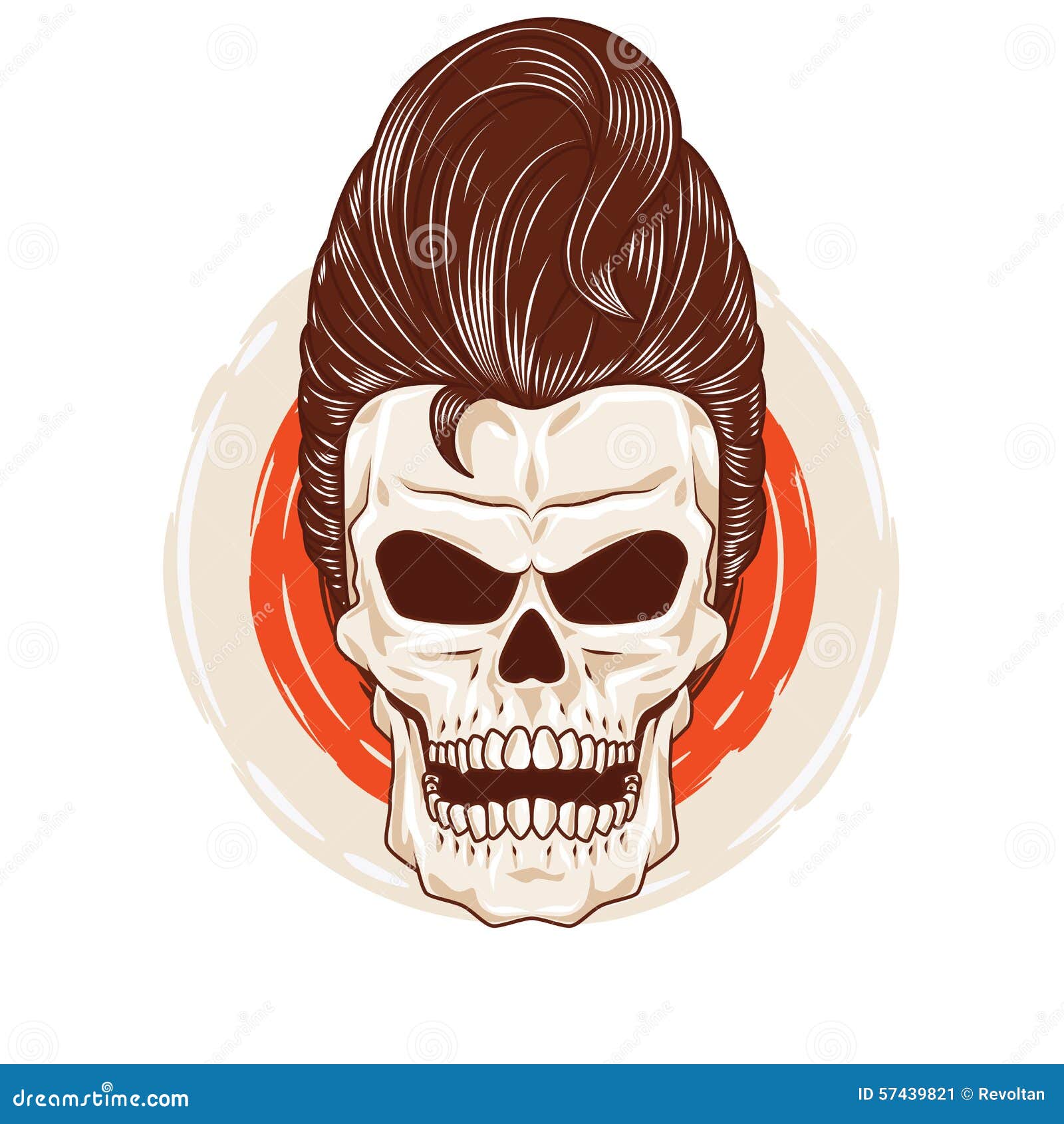 Skull Head With Crosshair And Rifle Vector Logo Template ...