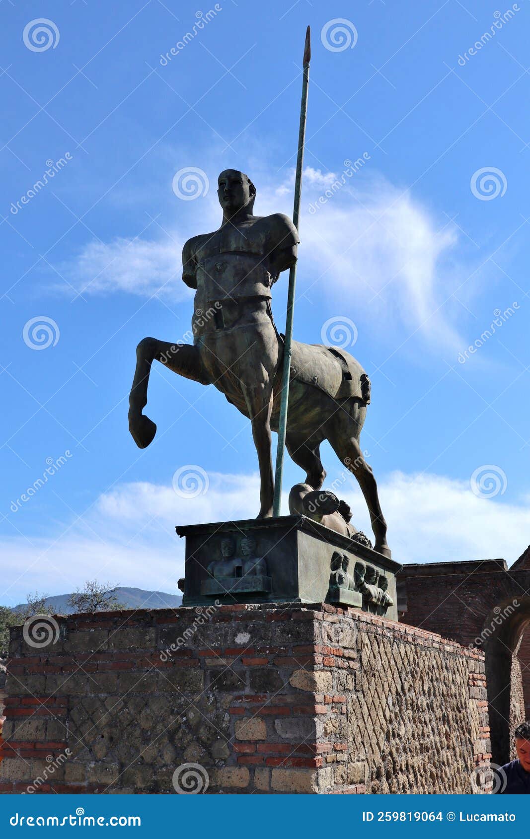 Pompei - Statua Del Centauro Al Foro Editorial Stock Image - Image of ...