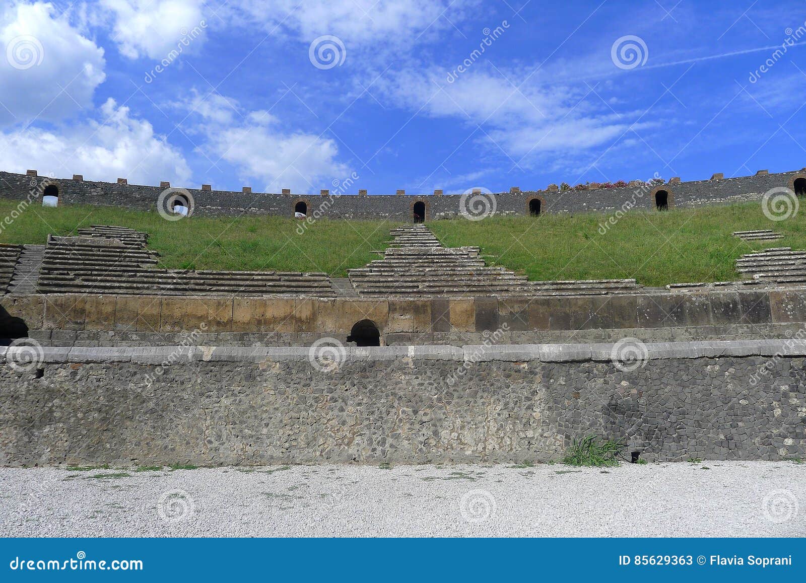 Inside The Amphitheater In Caesarea Maritima National Park Royalty-Free ...
