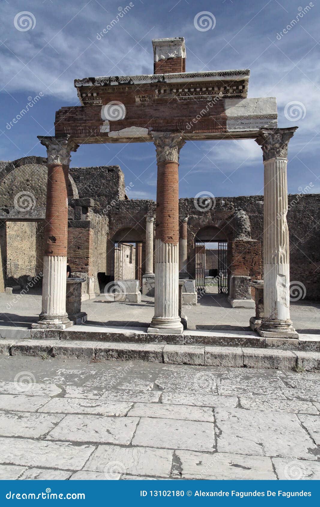 Pompeii Roman Forum stock photo. Image of forum, building - 13102180