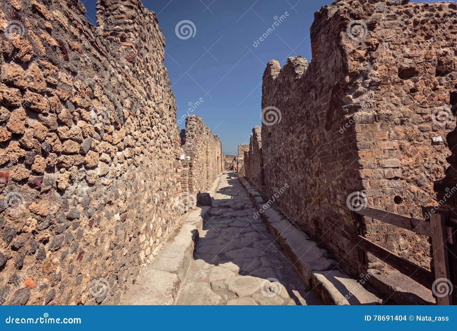 Pompeii street stock photo. Image of europe, destination - 78691404