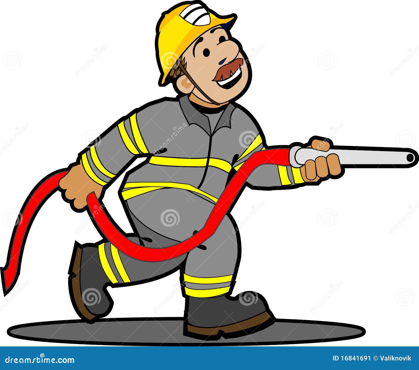Pompier de dessin animé. illustration de vecteur. Illustration du ...