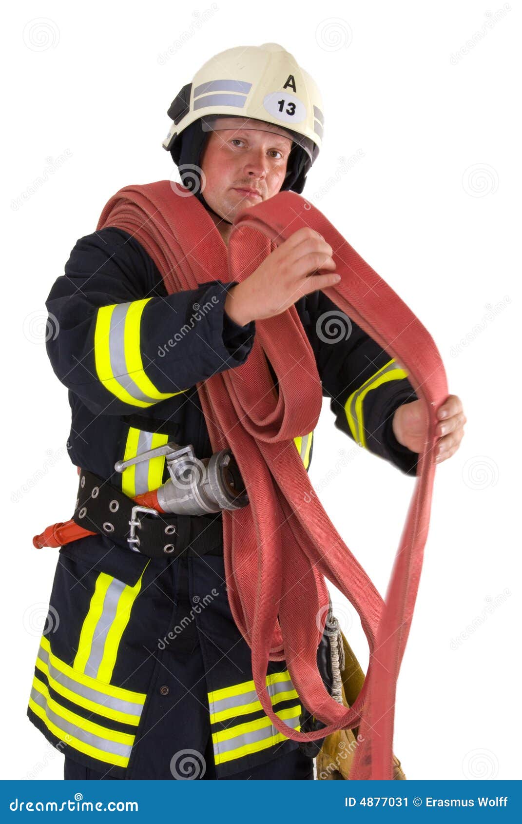 Pompiere immagine stock. Immagine di solitario, distruzione - 4877031