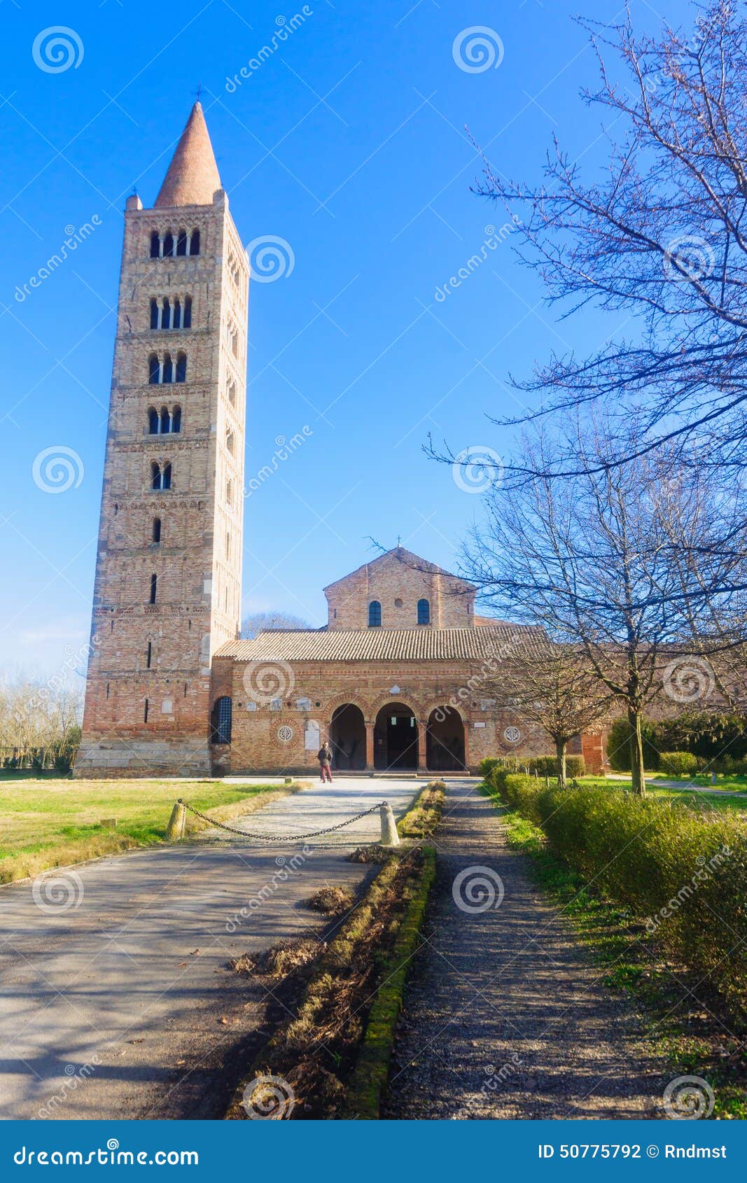 Pomposa Abbey stock photo. Image of emilia, romanesque - 50775792