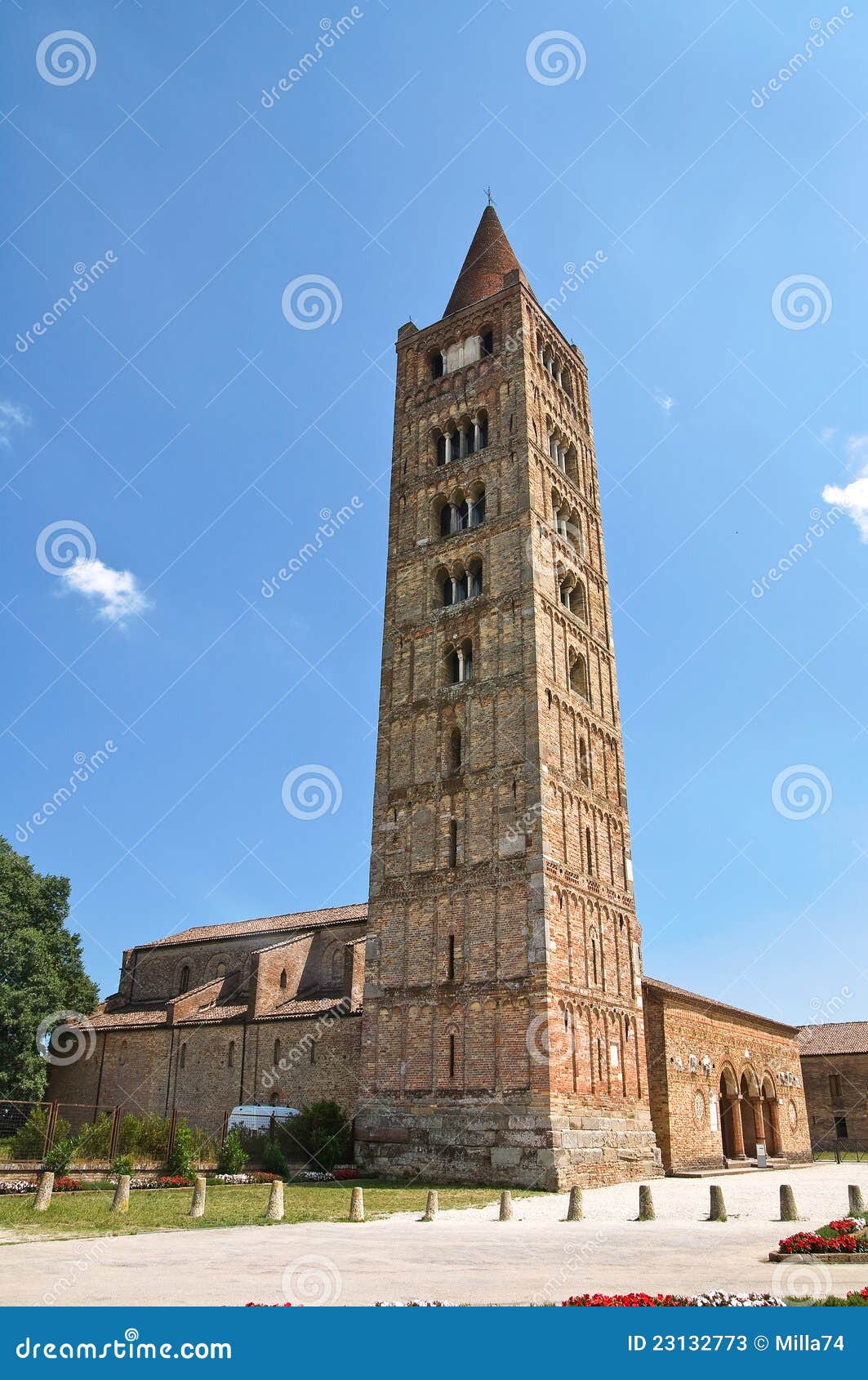 Pomposa Abbey. Codigoro. Emilia-Romagna. Italy Stock Image - Image of ...