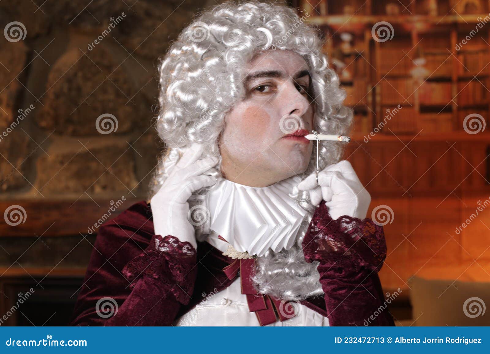 Pompous Gentleman Smoking a Cigarette Stock Image - Image of elegant ...