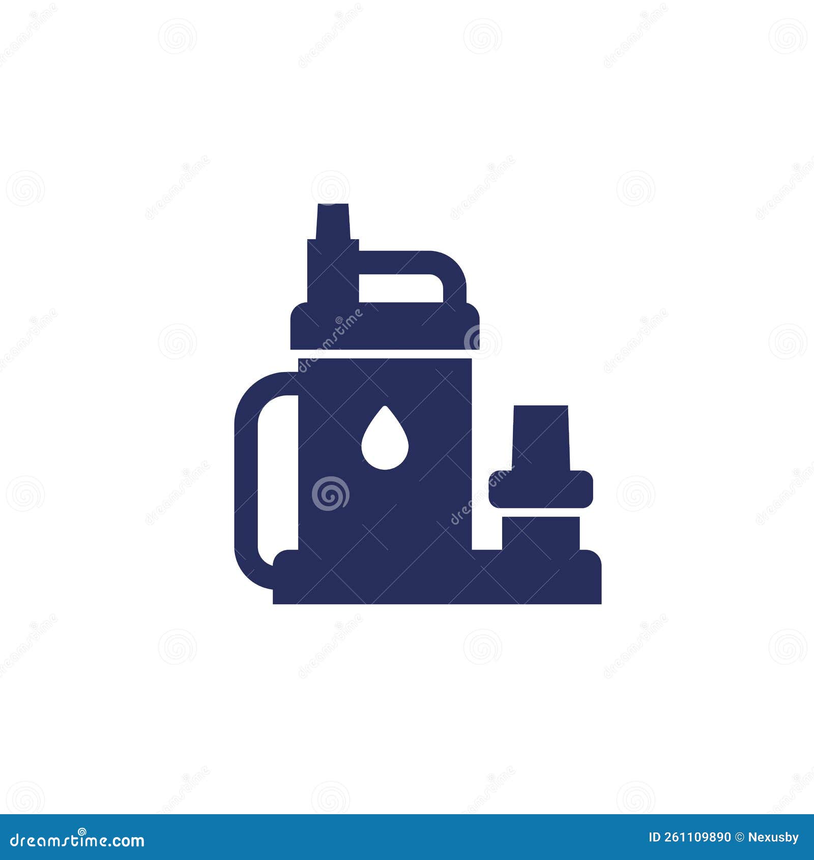 Pomppictogram op wit vector illustratie. Illustration of motor - 261109890