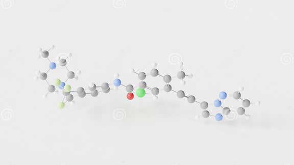 Ponatinib Hydrochloride Molecule 3d, Molecular Structure, Ball and ...