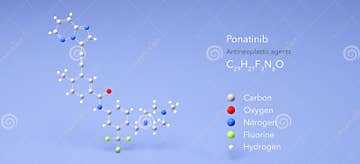 Ponatinib Molecule, Molecular Structures, Antineoplastic Agents, 3d ...