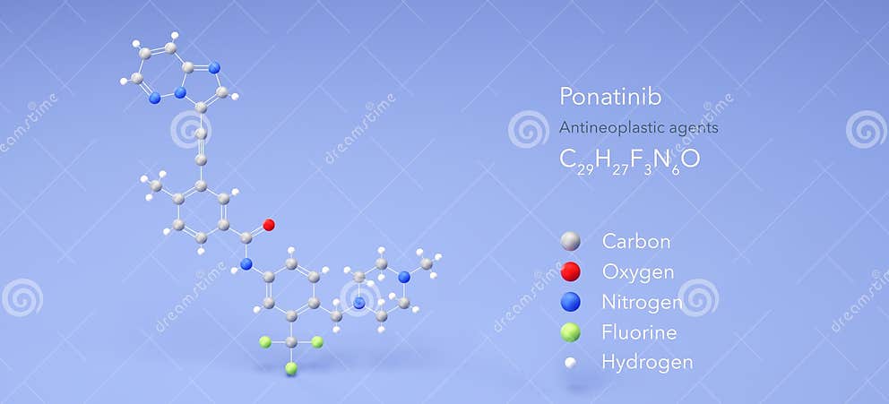 Ponatinib Molecule, Molecular Structures, Antineoplastic Agents, 3d ...