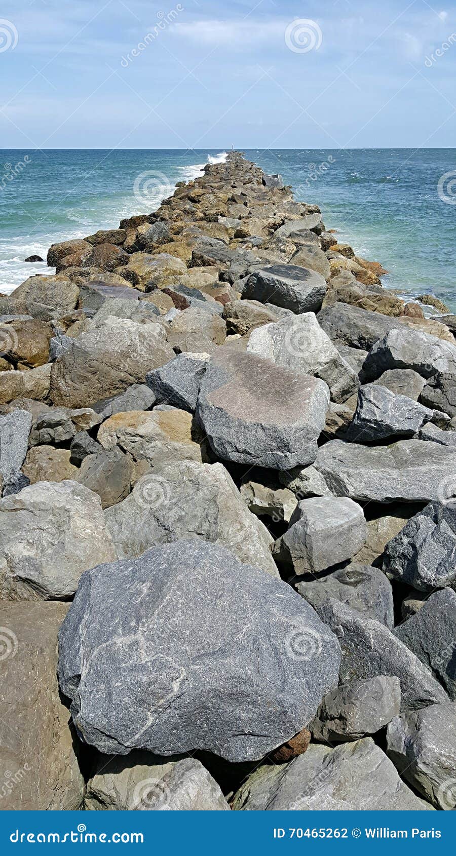 Ponce Inlet Jetty stock photo. Image of jetty, ocean - 70465262