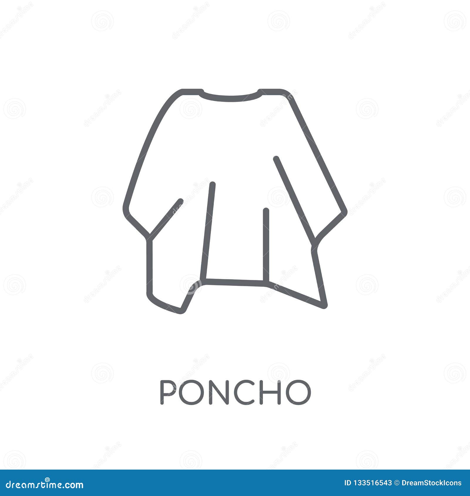Poncho Linear Icon. Modern Outline Poncho Logo Concept on White Stock ...