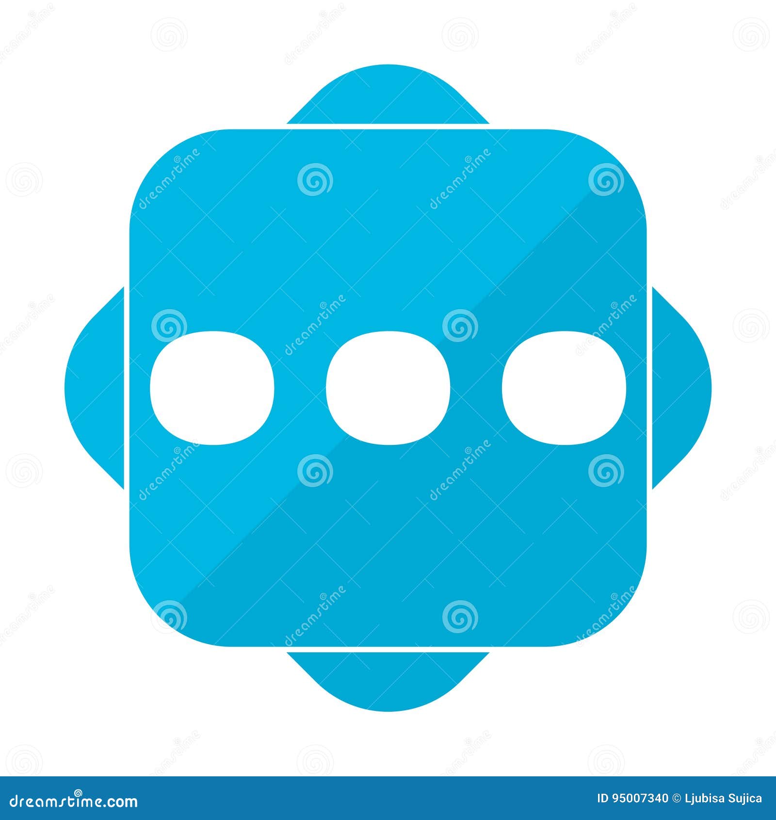 Ponctuation Carrée Bleue De Points De Suspension Illustration de ...