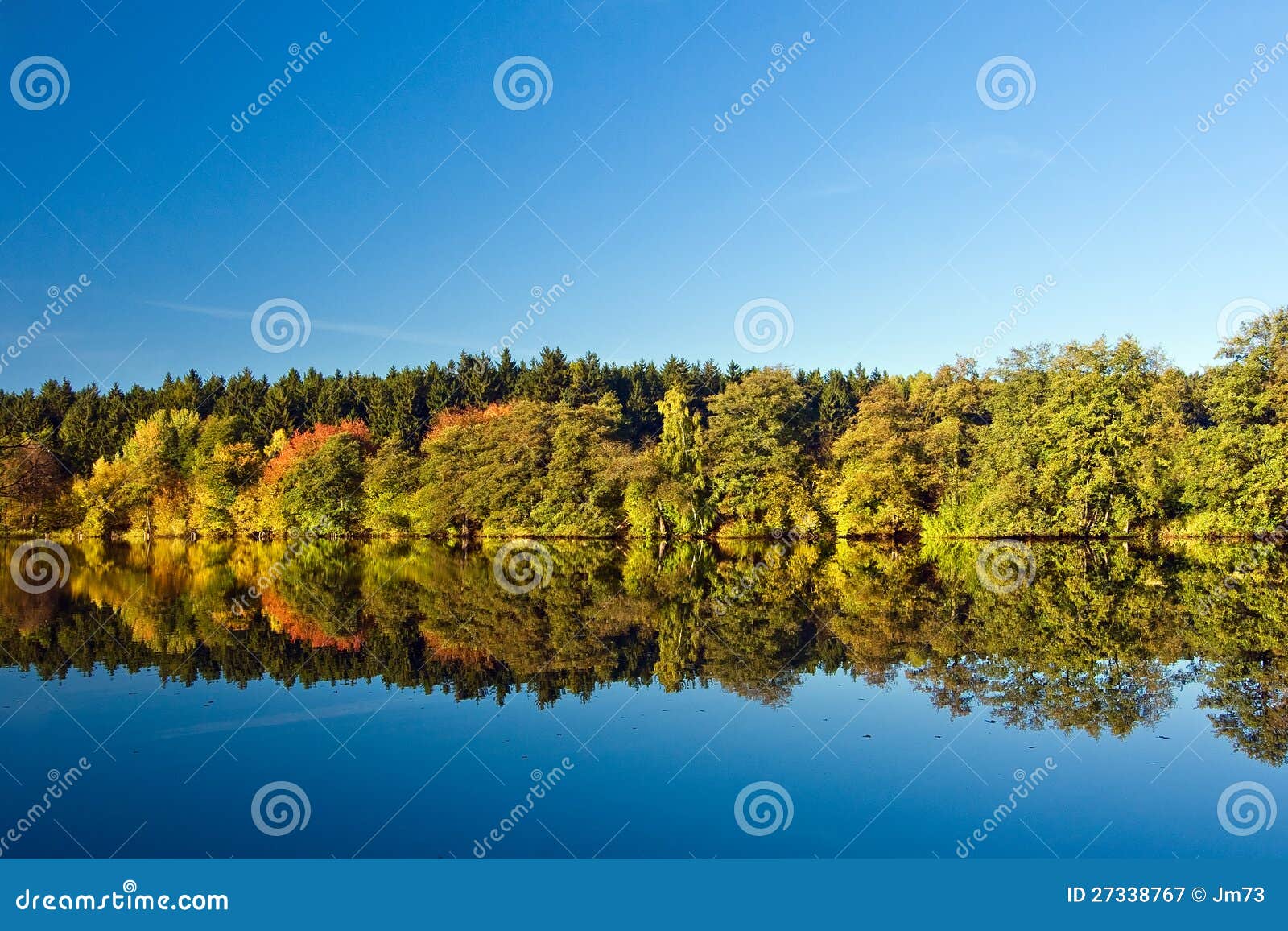 Pond in the Autumn Countryside Stock Image - Image of beautiful ...