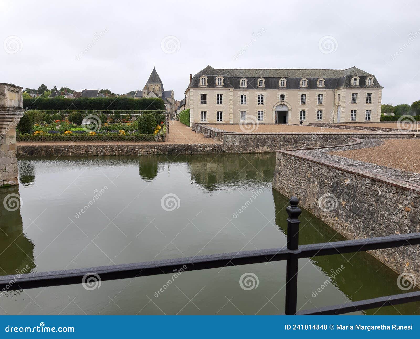 The pond behind the castle stock photo. Image of castle - 241014848
