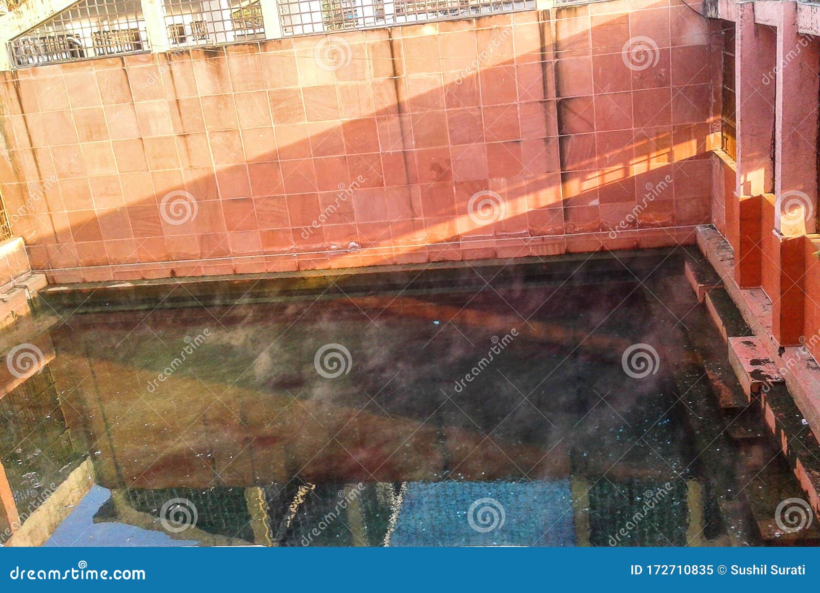 A Pond of Boiling Hot Spring Water in India Stock Image - Image of ...