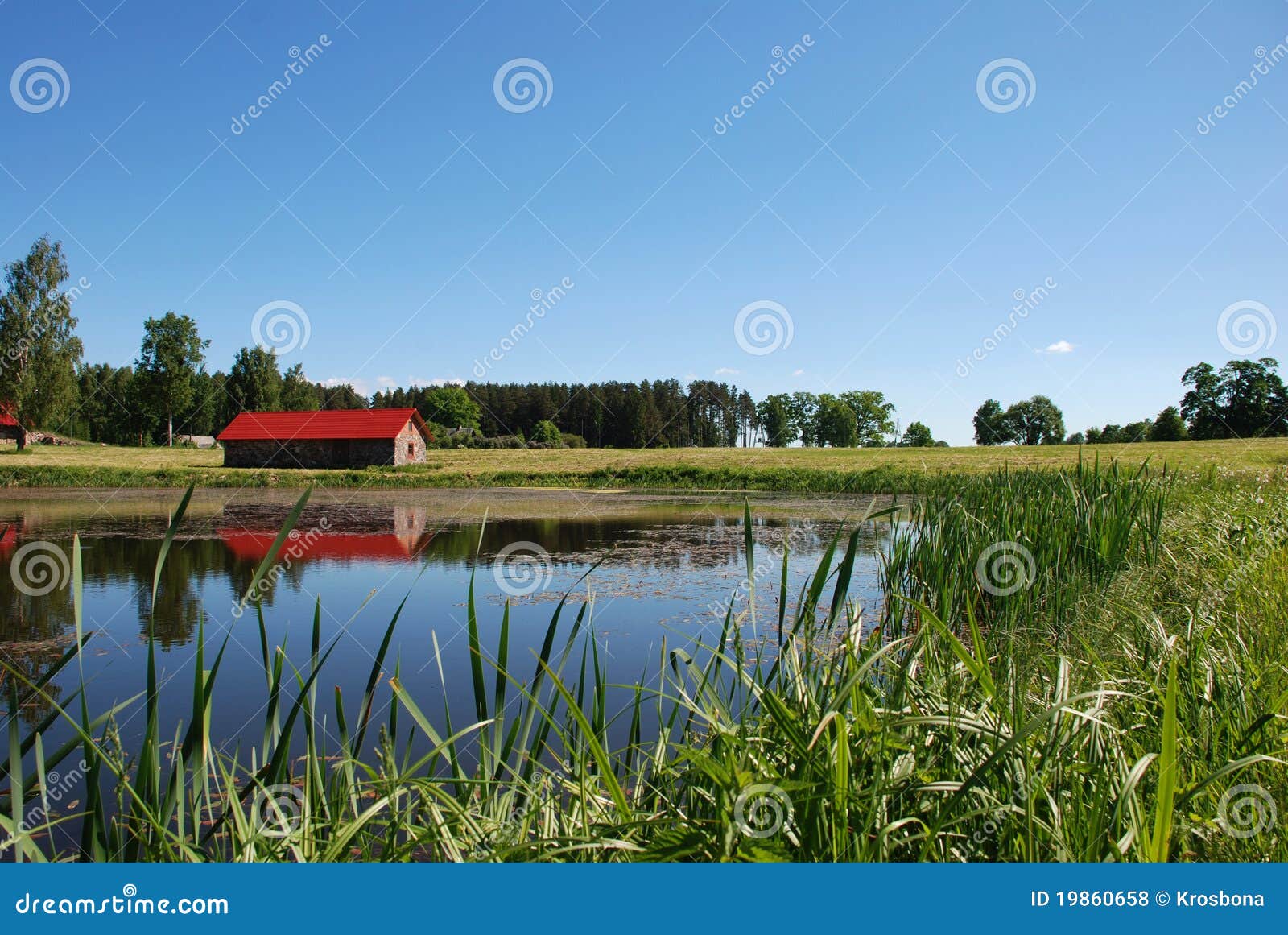 Pond and House stock photo. Image of pool, latvia, coast - 19860658