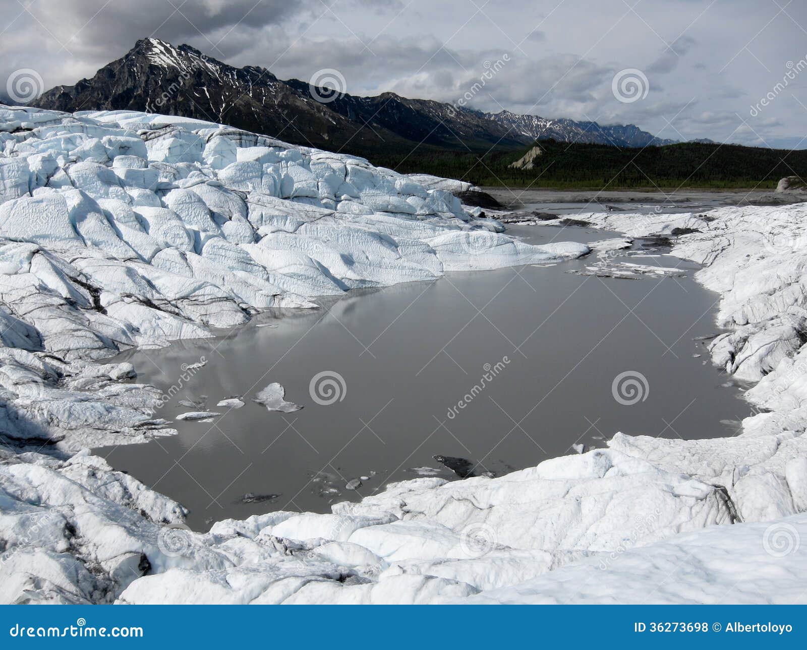 Pond at Matanuska Glacier, Alaska (USA) Stock Photo - Image of states ...