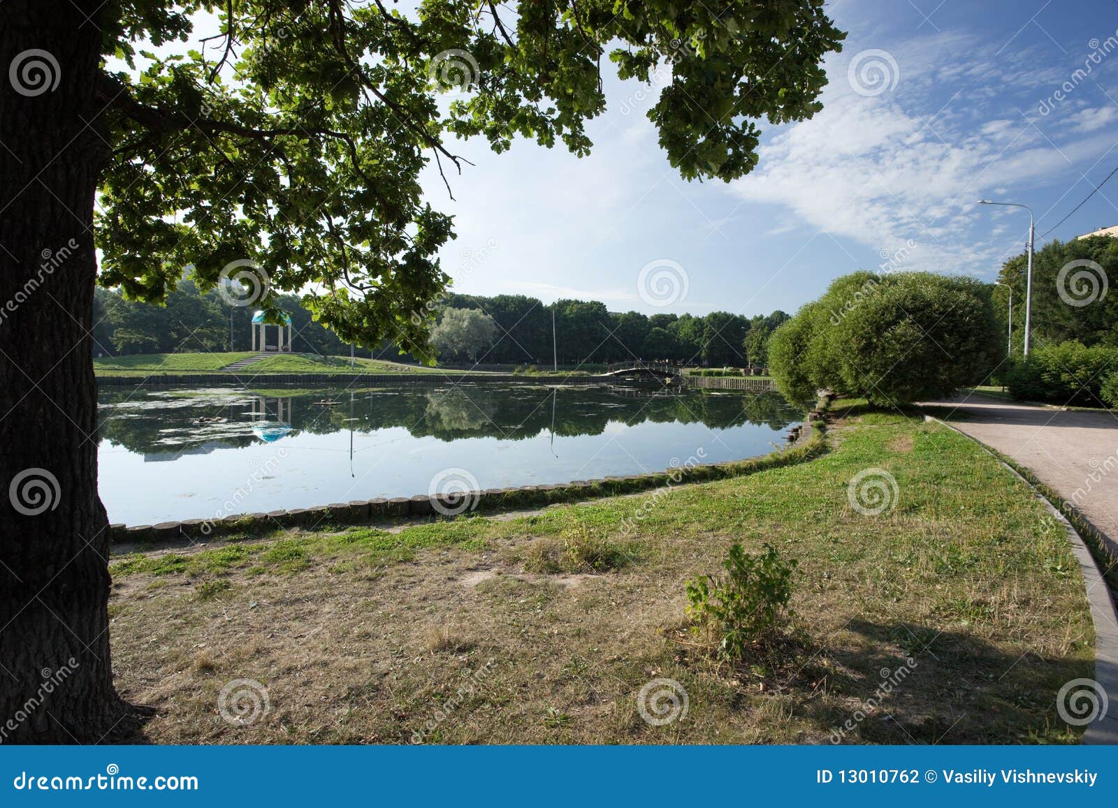 Pond in park stock photo. Image of town, frond, public - 13010762