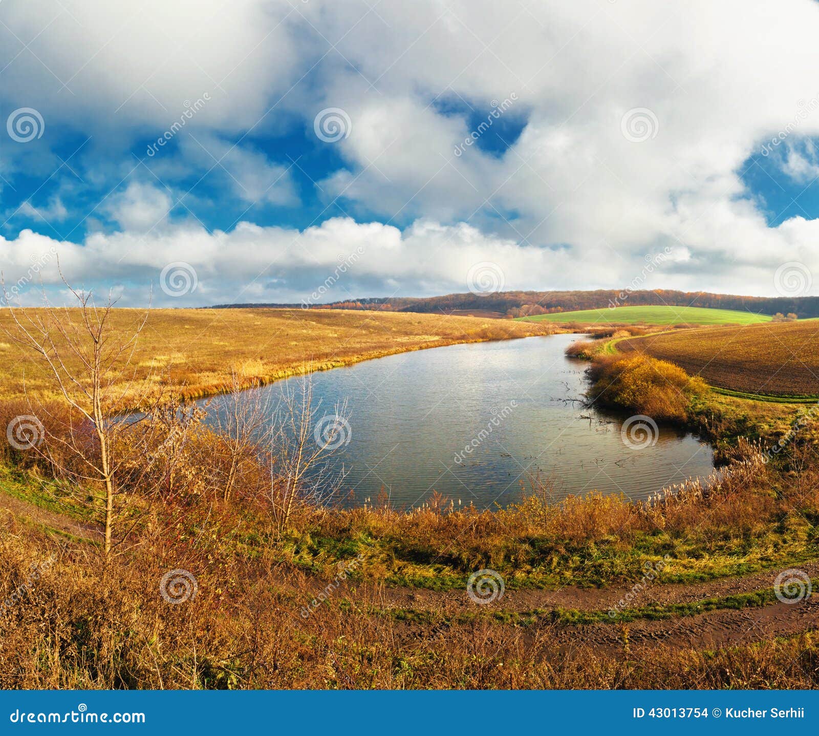 Pond and sky stock photo. Image of autumn, blue, national - 43013754