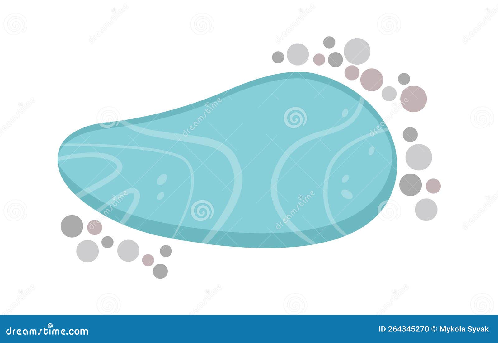 Pond with Stones Flat Icon Architectural and Landscape Elements Stock ...