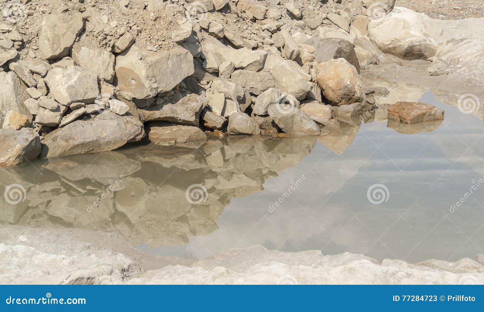 Pond and stones stock image. Image of pebble, puddle - 77284723