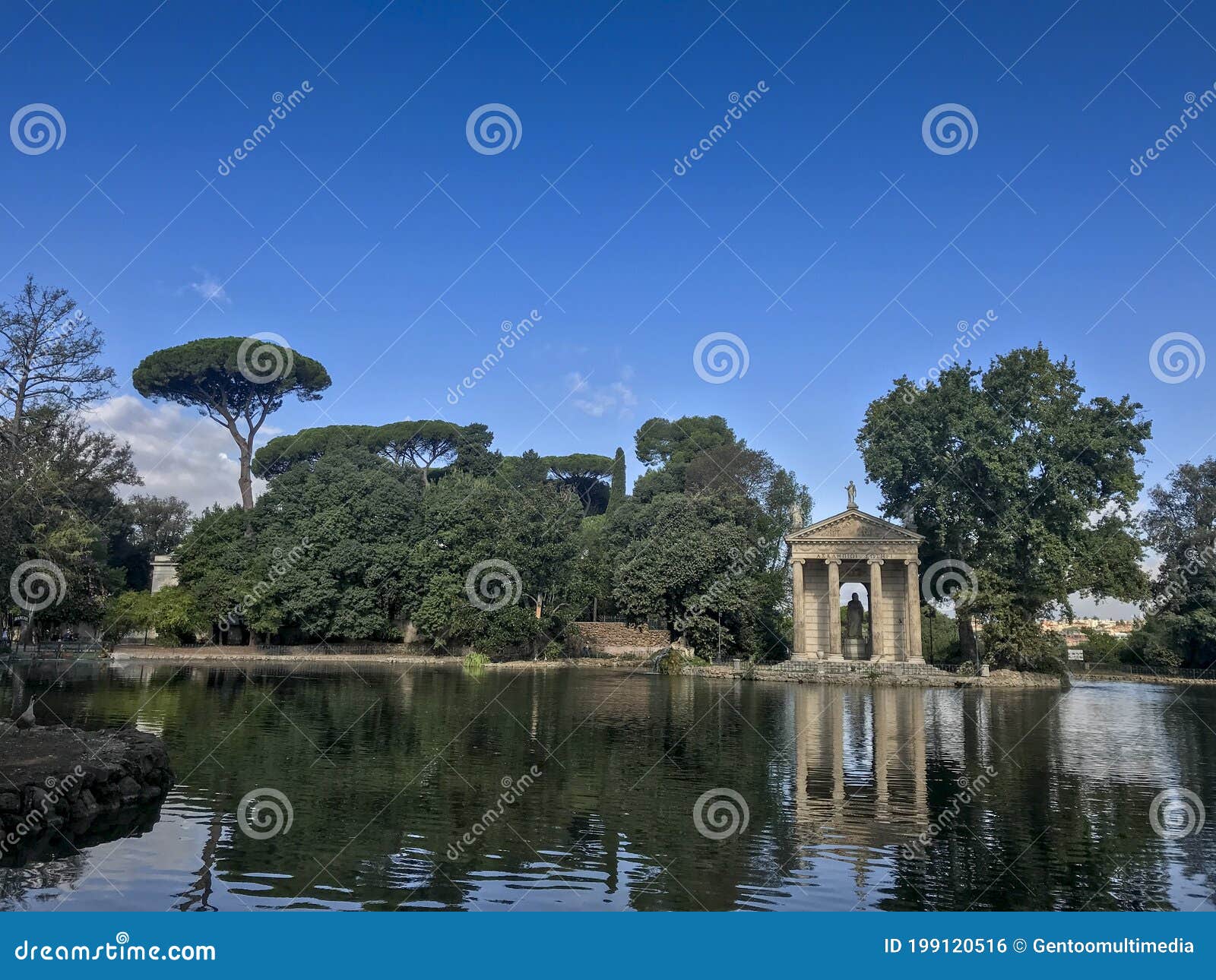 Pond at Villa Borghese editorial photo. Image of pond - 199120516