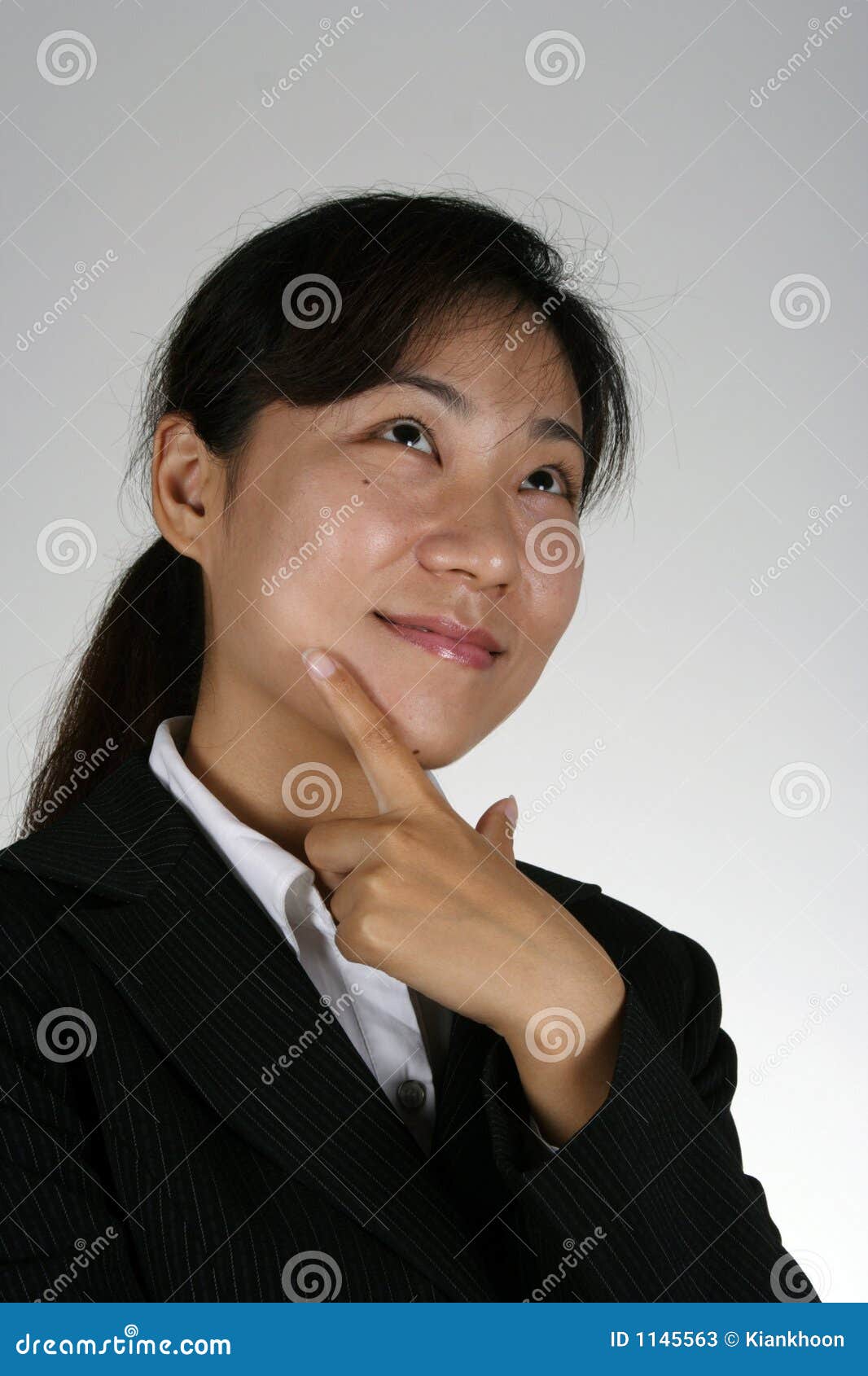 Pondering stock image. Image of entrepreneur, busineswoman - 1145563