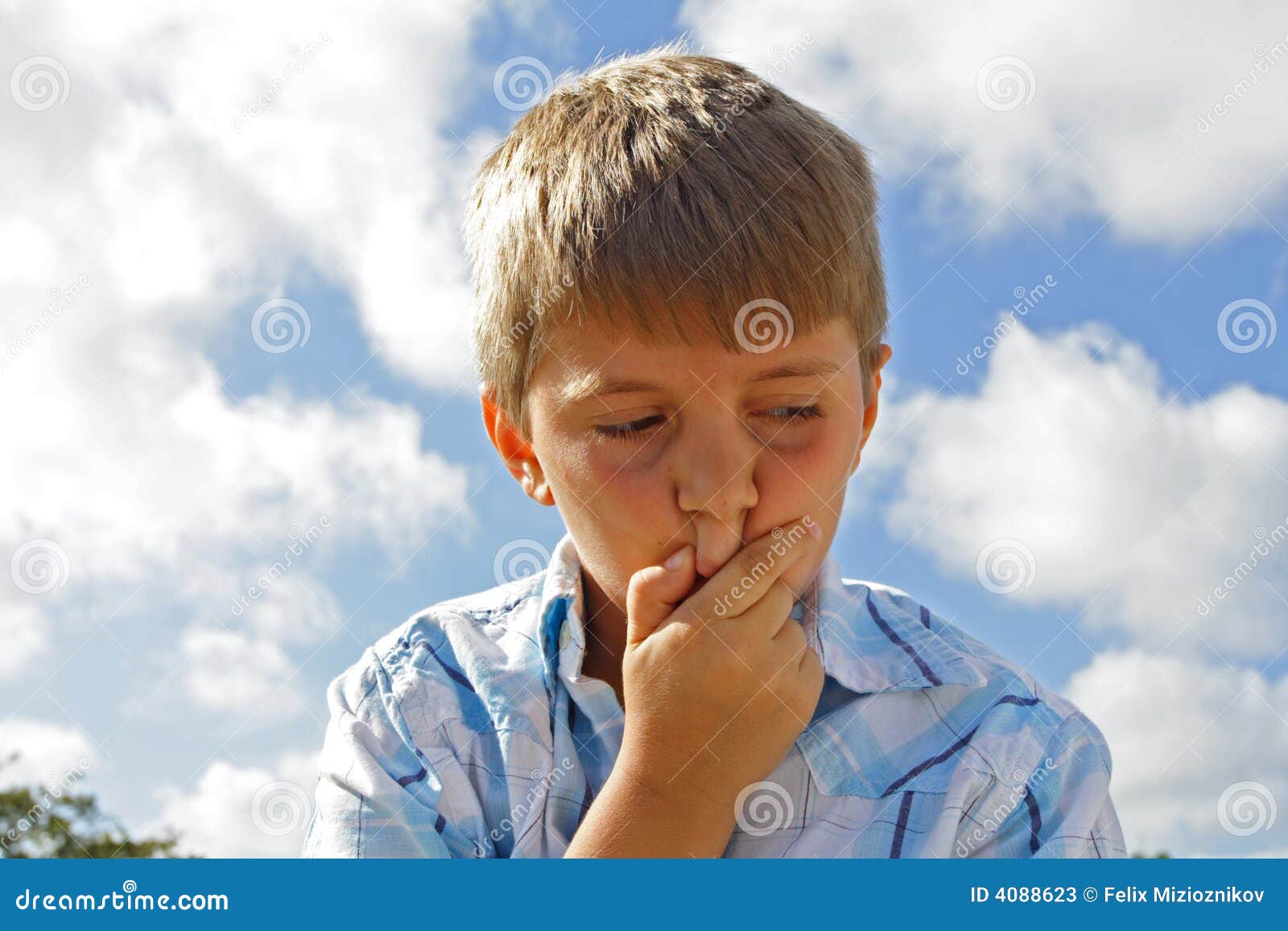 Pondering stock image. Image of thought, school, supporting - 4088623